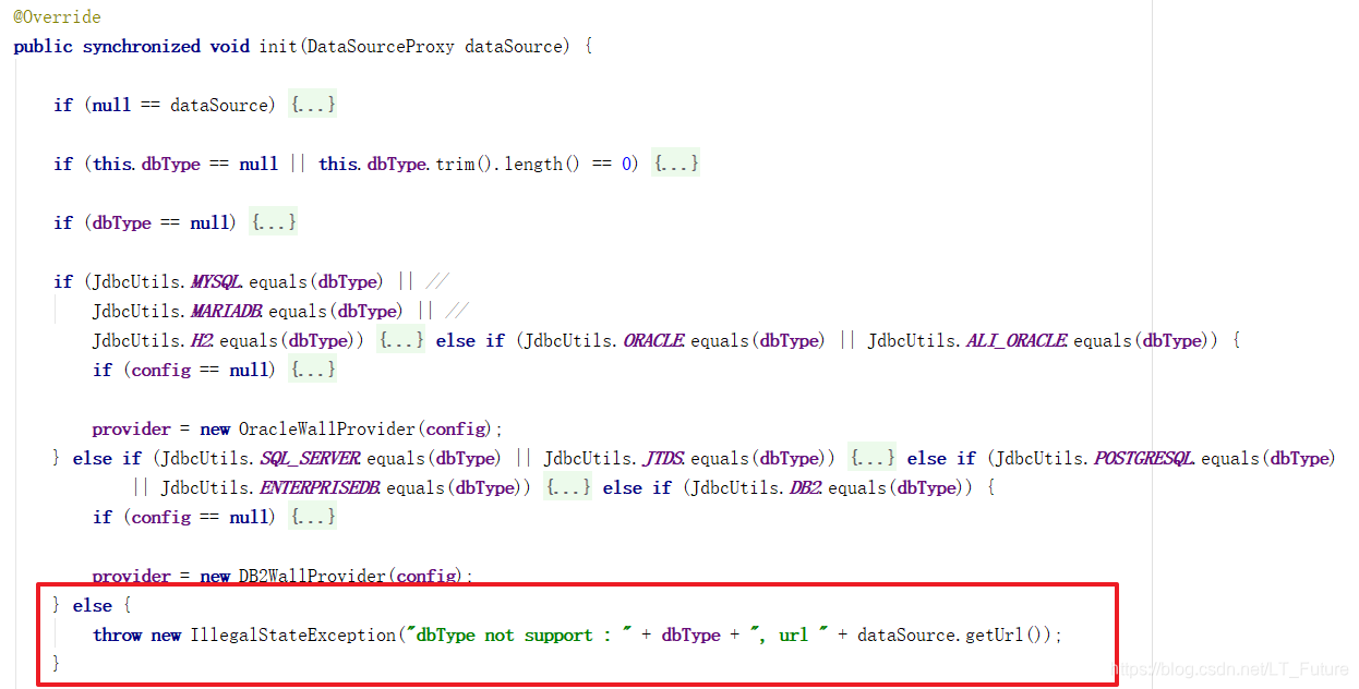 解决javalangillegalstateexception Dbtype Not Support Null Csdn博客 5847