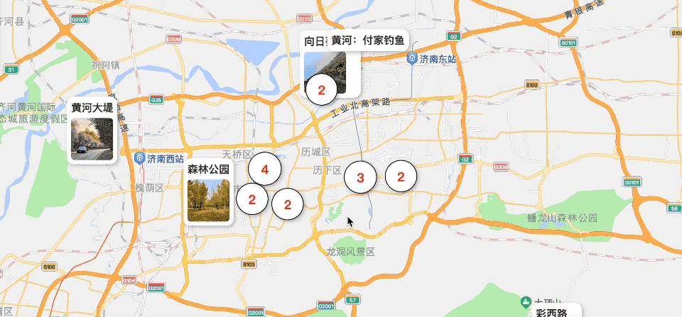 高德地图实现点聚合，使用 AMap.MarkerCluster 插件_高德地图点聚合-CSDN博客