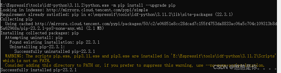 ESP32-搭建可能遇到的问题以及解决方法_python.exe -m pip" is not valid-CSDN博客