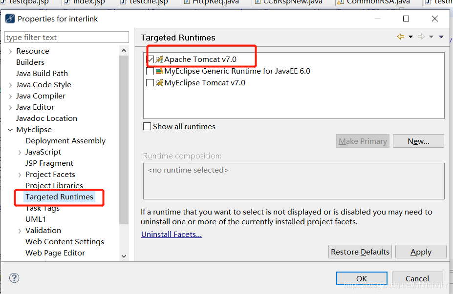 Description Type Target runtime Apache Tomcat v8.5 is not defined ...