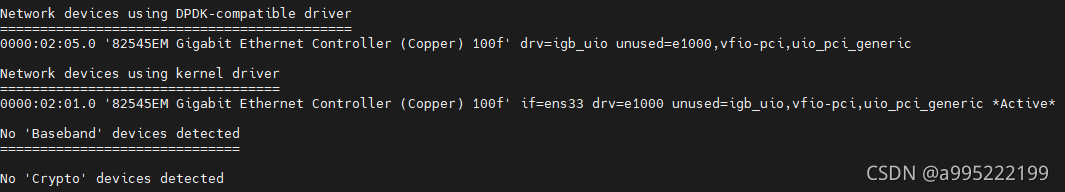 安装DPDK绑定网卡_error: bind failed for 0000:02:05.0 - cannot bind -CSDN博客