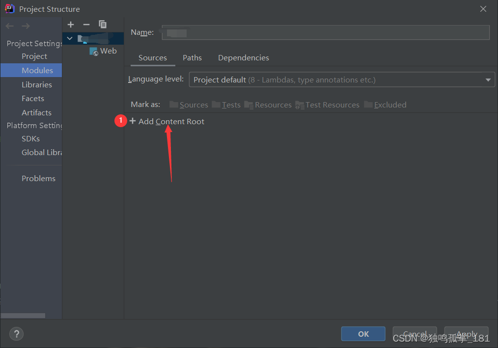 Idea导入moudle时,报错:module “xxx” Must Not Contain Source Root ““ The Root