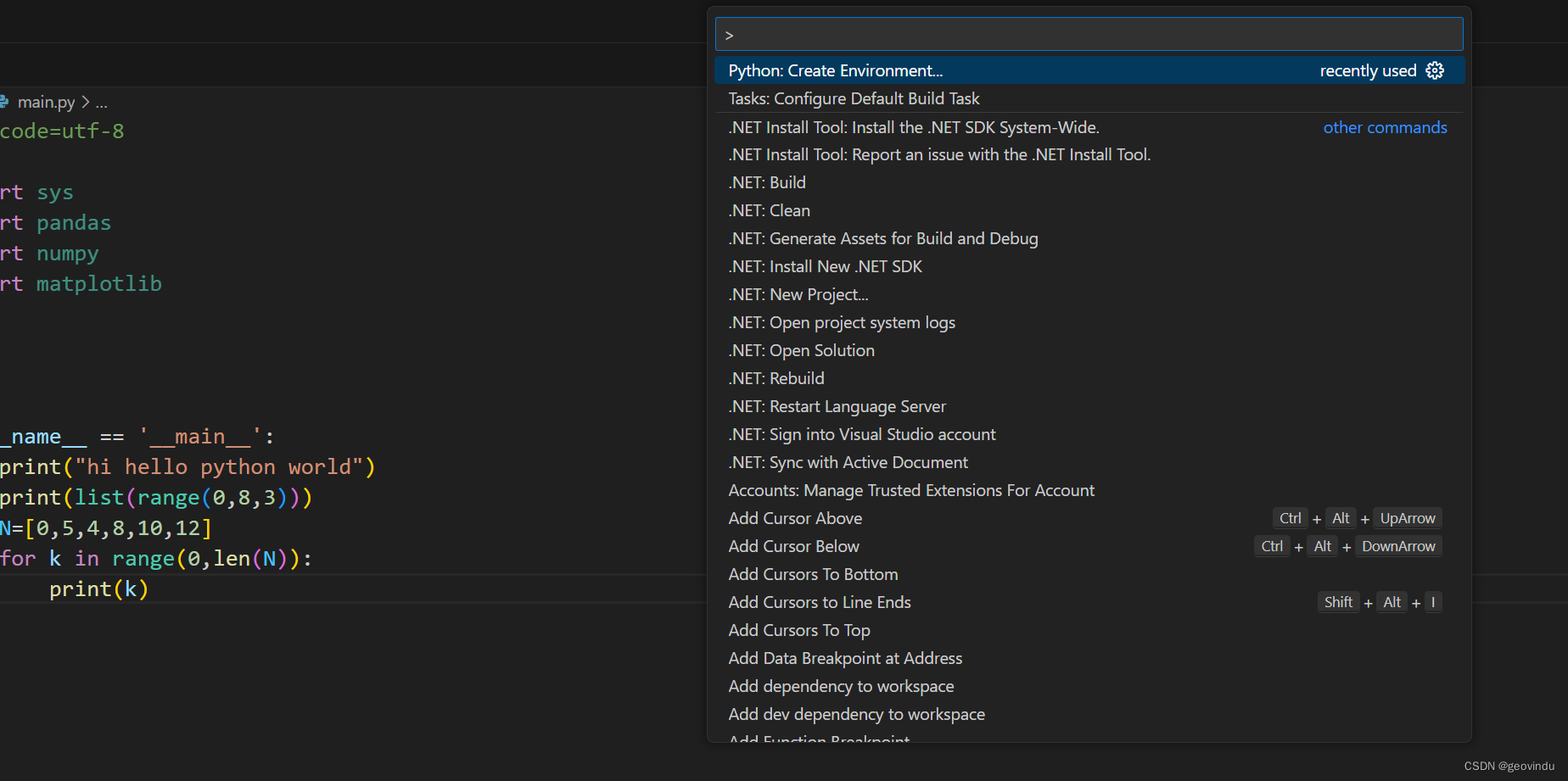 python: create Envircomnet in Visual Studio Code 创建虚拟环境_vscode py脚本 调试omniverse的create-CSDN博客