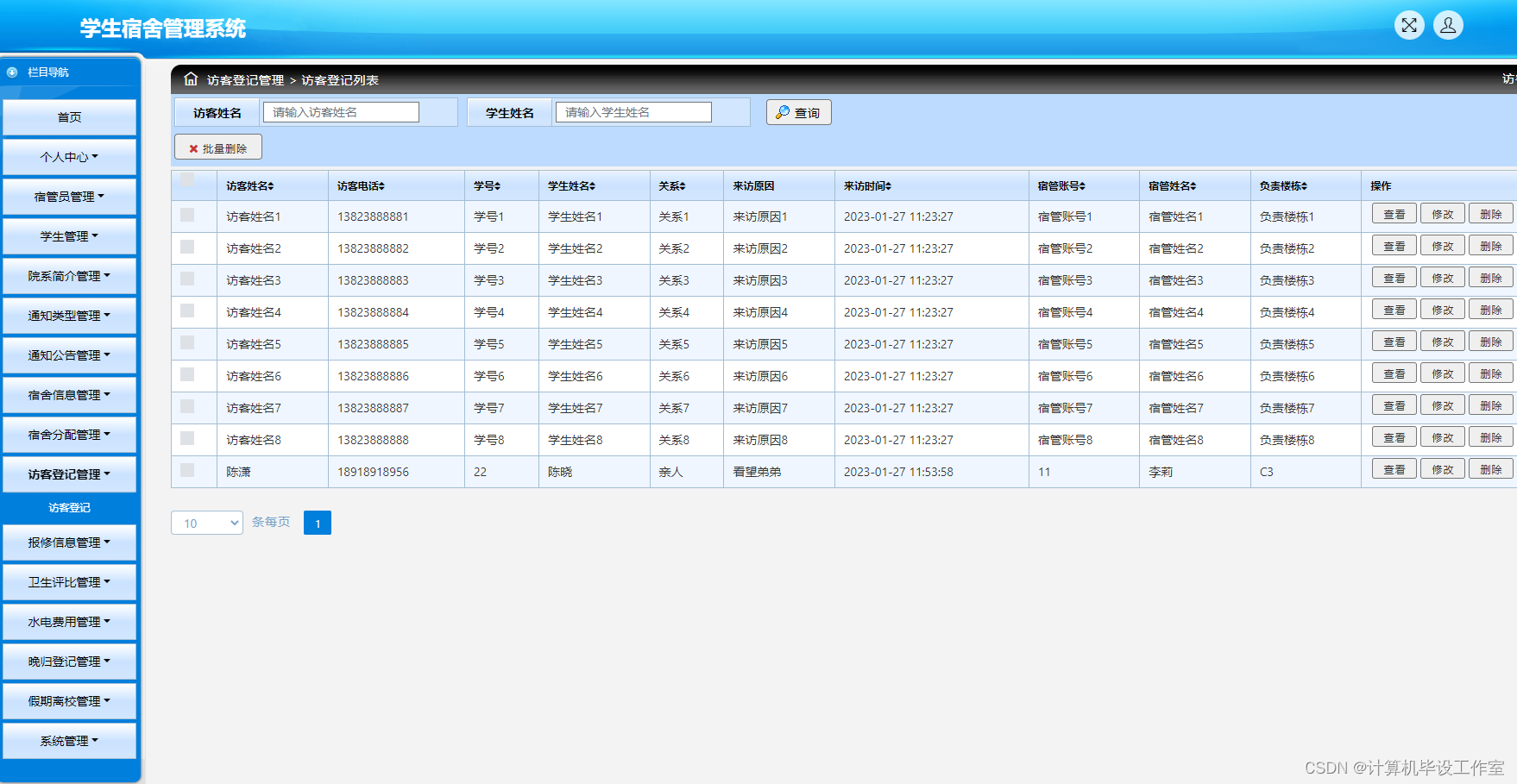 【附源码】学生宿舍管理系统源码数据库论文ppt，java开发ssm框架，可做计算机毕业设计或课程设计 Csdn博客
