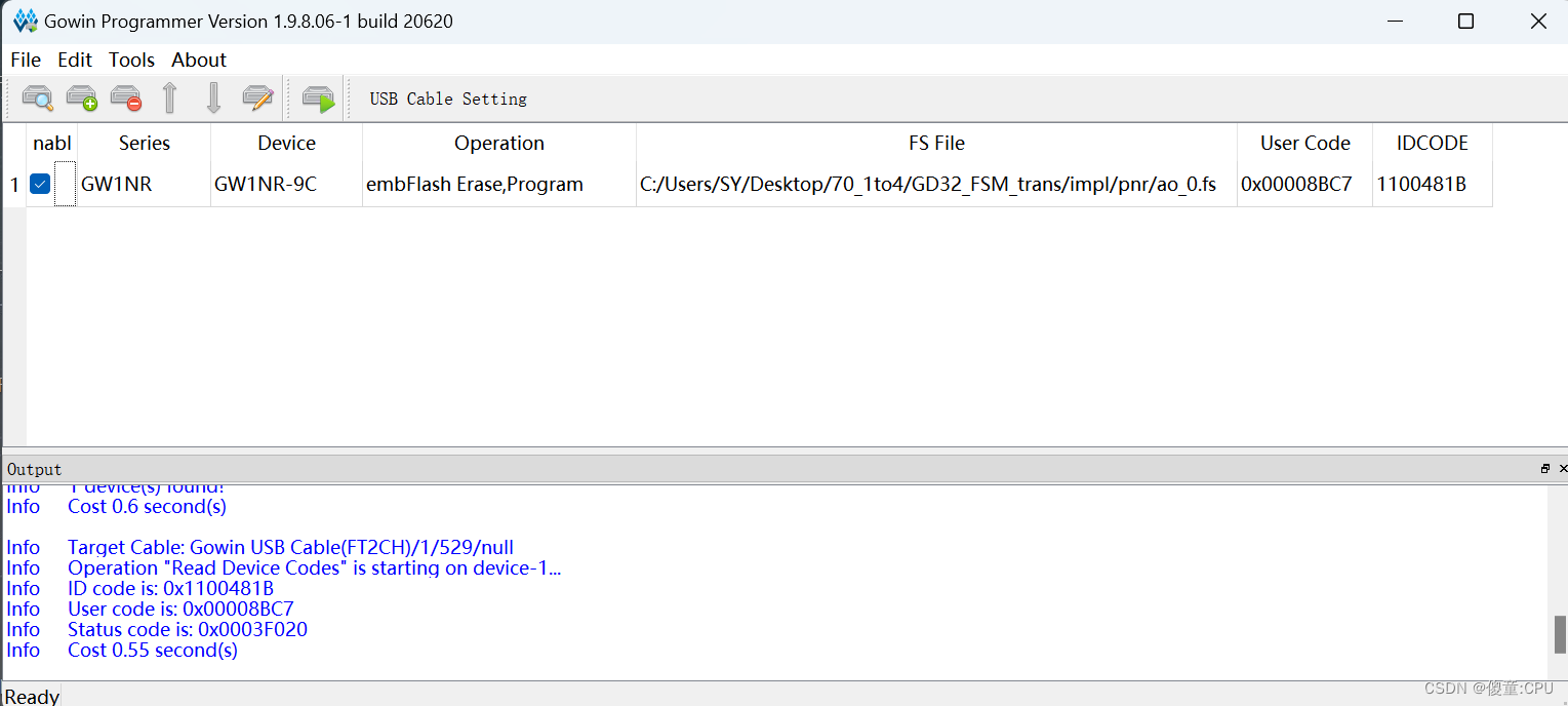 高云下载器出现No devices found错误_高云cable setting 放大-CSDN博客
