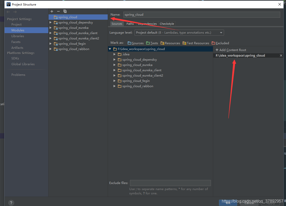 idea报错Module Project1 must not contain source root "...\Project1\src". The root already belongs ...