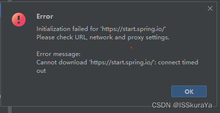 新建springboot工程错误：Initialization failed for ‘https://start.spring.io/‘ Please check URL_spring创建 ...