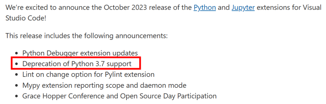 微软：VSCode决定放弃Python3.7！_vs2022终止支持python-CSDN博客