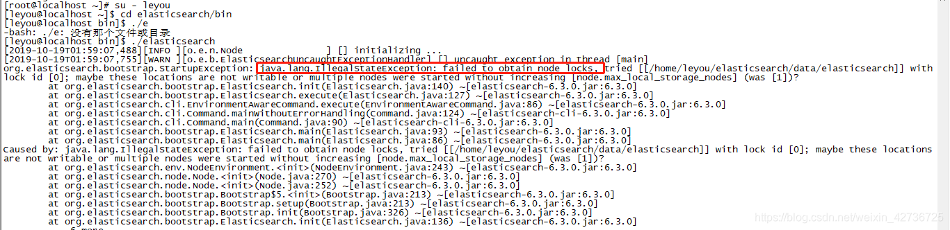 CentOs6.8中启动elastic search报错“failed to obtain node locks”_linux elasticsearch failed to obtain ...