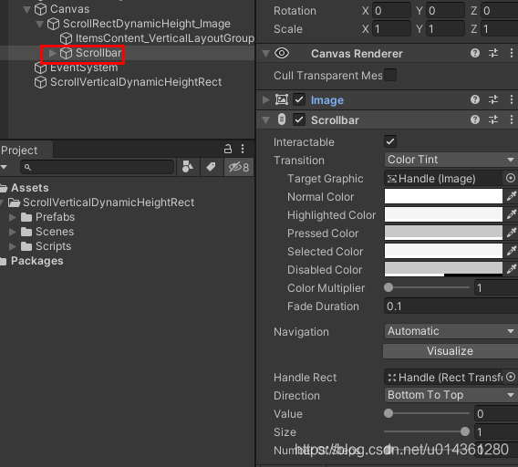 Unity UGUI 效果 之 Scroll 根据内容多少，动态实现鼠标滑动滚动浏览预览（ Scrollbar + ScrollRect + XXLayoutGroup）_unity数量达到 ...