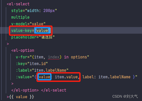 el-select同时获取label和value，value值绑定对象报错_el-select value不能绑对象?-CSDN博客