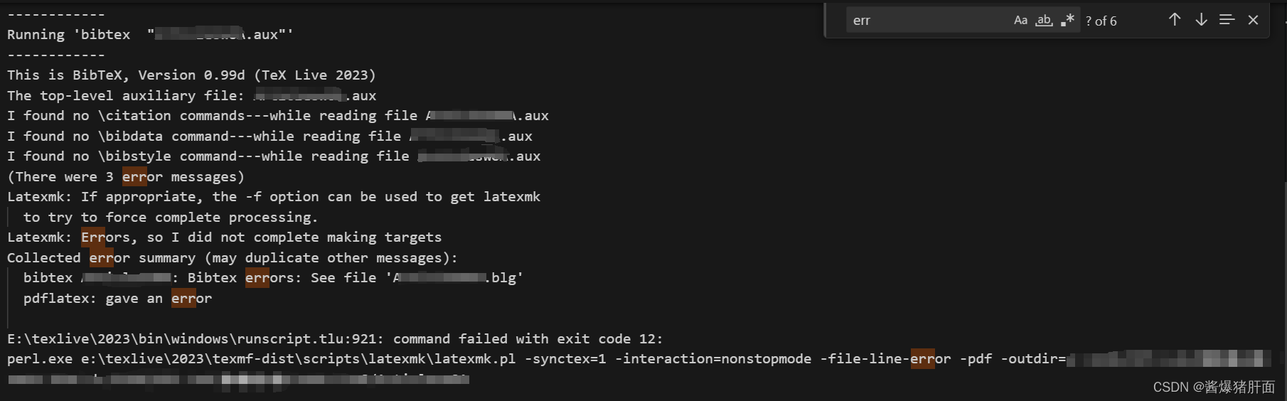 【踩坑记录】Latex引文bib报错_this is bibtex, version 0.99d (tex live 2023) the -CSDN博客
