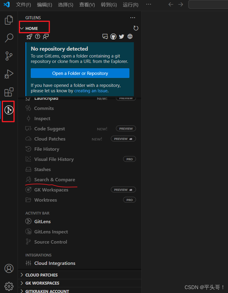 如何使用vscode 插件 对比同一个前端项目，不同分支代码是否相同（或者有什么区别）。vscode代码对比插件 Csdn博客