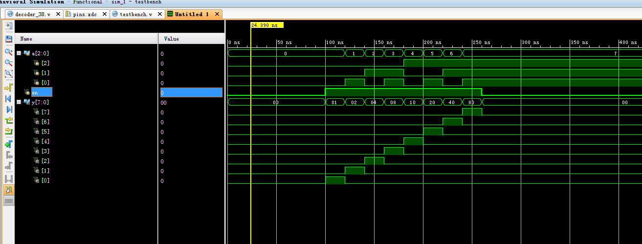 3 8译码器设计verilog代码vivado Ego1开发板38译码器verilog代码 Csdn博客