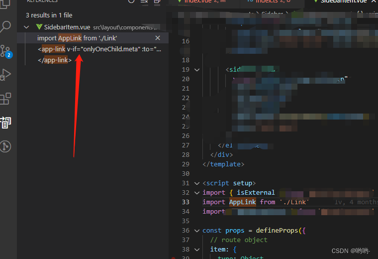 vscode 查看某个组件的引用和依赖关系_vscode_哟哟--GitCode 开源社区