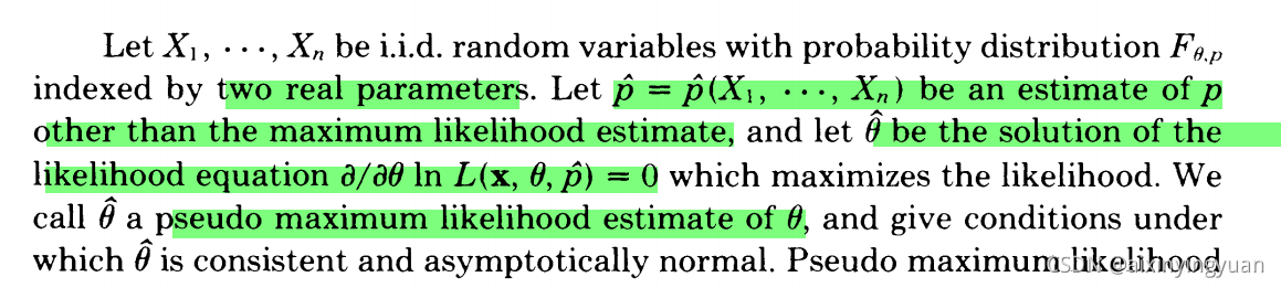 伪似然估计（Pseudo Maximum Likelihood Estimation）-CSDN博客