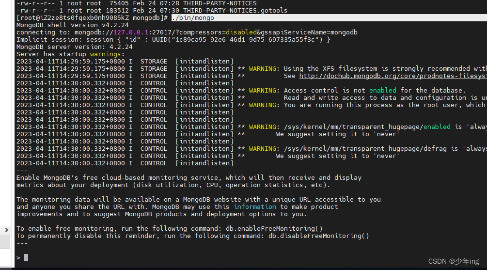 linux安装MongoDB_linux安装mongodb4.2-CSDN博客