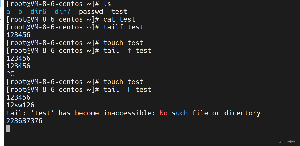 文件/目录管理，touch,mkdir,rm -rf,mv,cp,cat,head,tail,tailf,tail -f,tail -F_touch新建的文件夹在哪里-CSDN博客