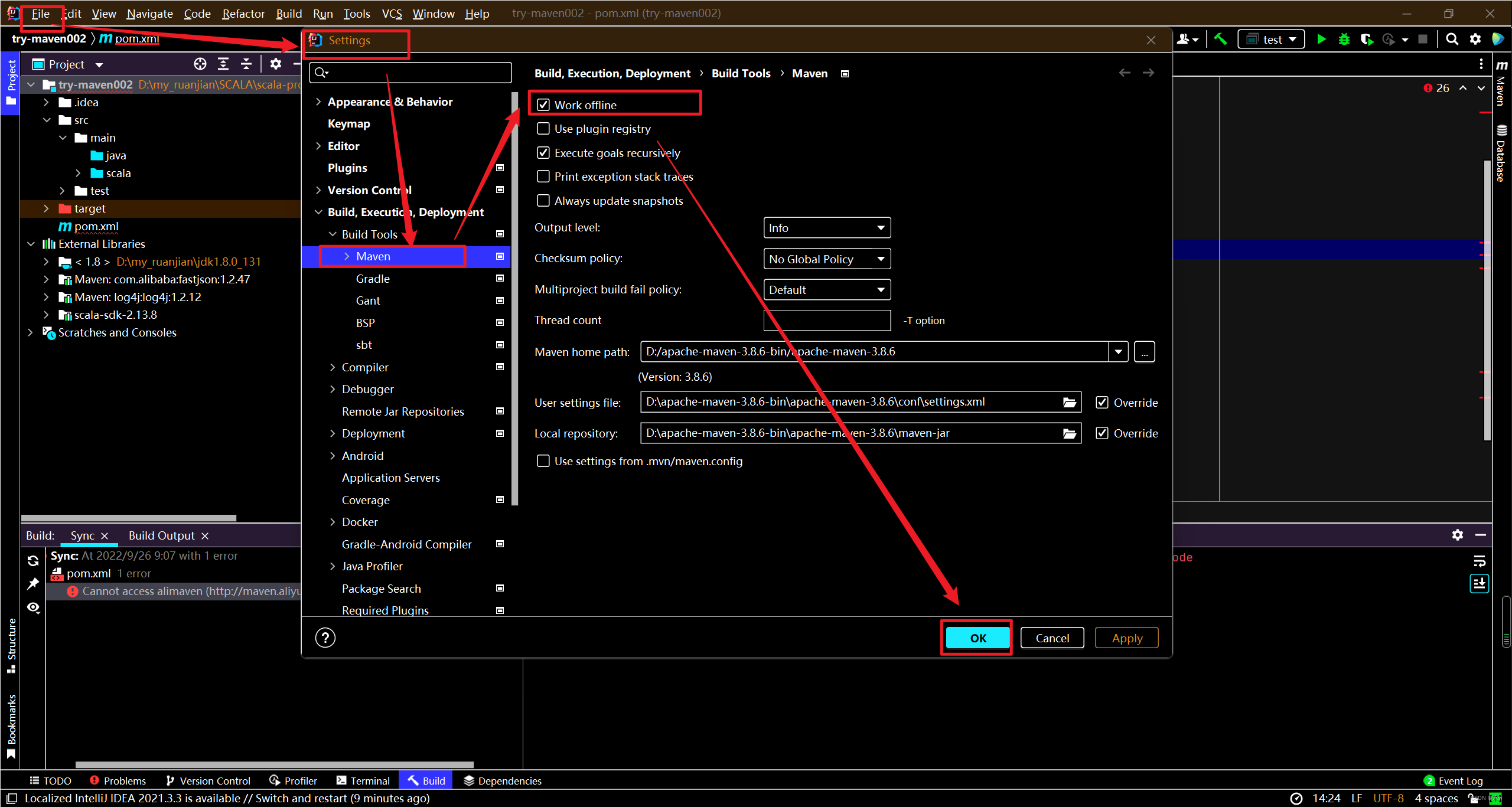 idea2021.3.3 创建maven-scala项目并解决遇到的问题_cannot find project scala library-CSDN博客