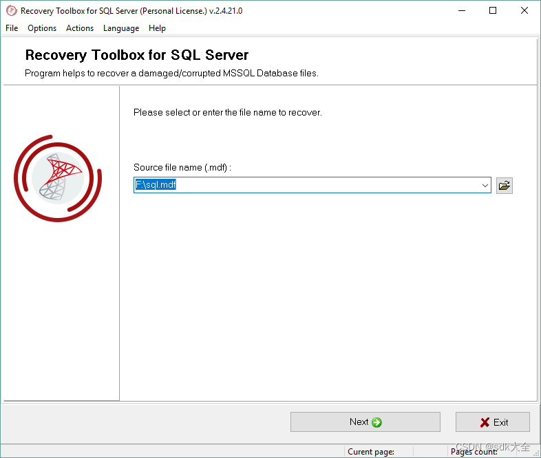 Recovery Toolbox for SQL Server 2.4.21 Fix-CSDN博客