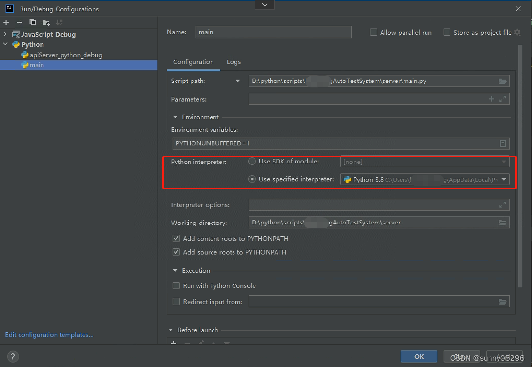 Idea中rundebug Python项目报错 Argument For Notnull Parameter ‘module‘ Of Intellij Idea