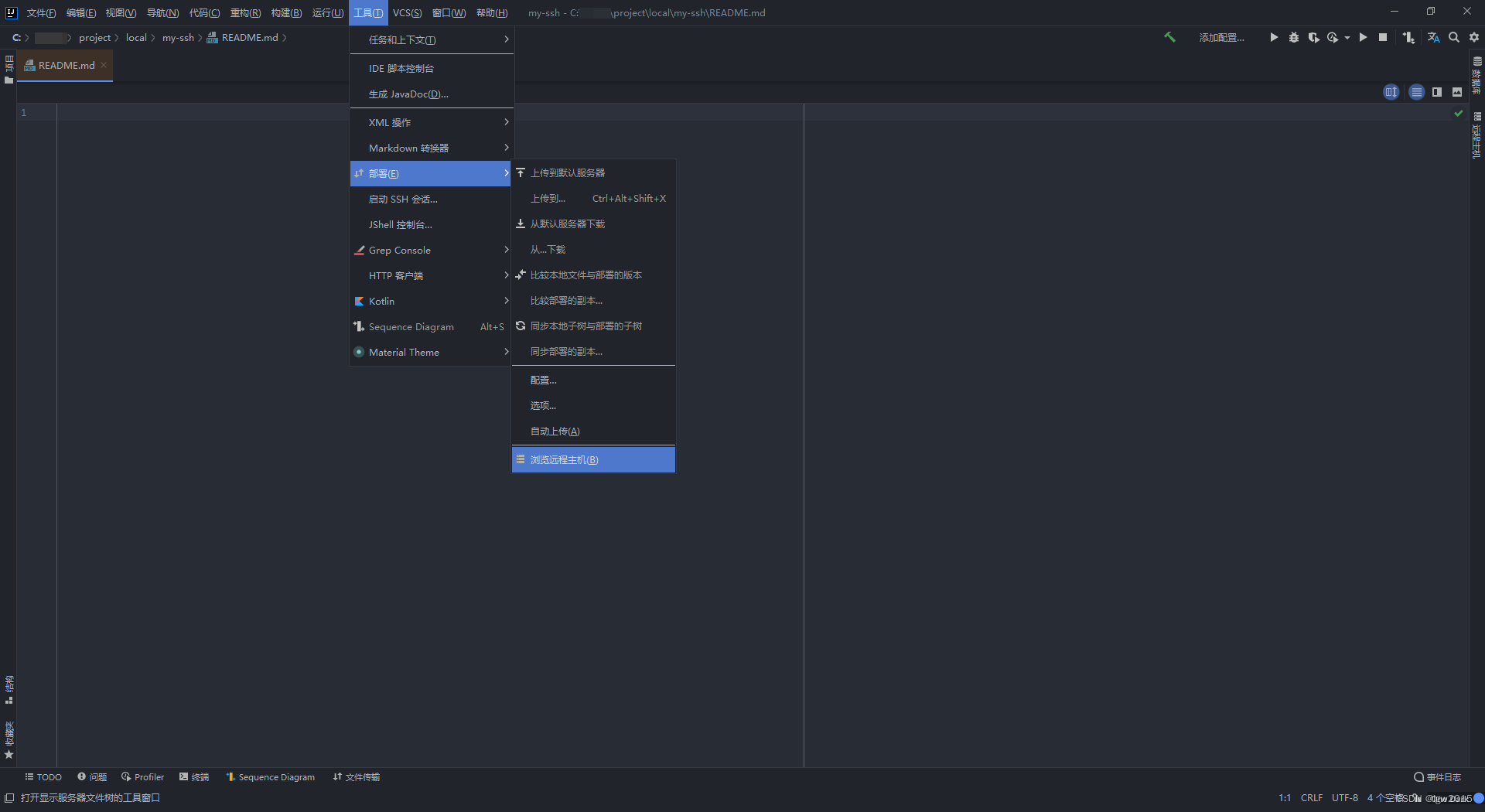 应用 IDEA SSH SFTP 功能_idea 如何使用ssh功能-CSDN博客