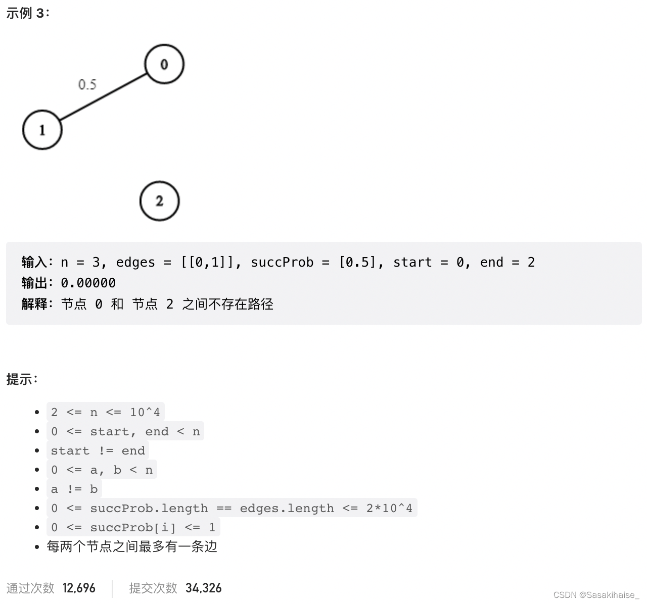 LeetCode 1514. 概率最大的路径-CSDN博客