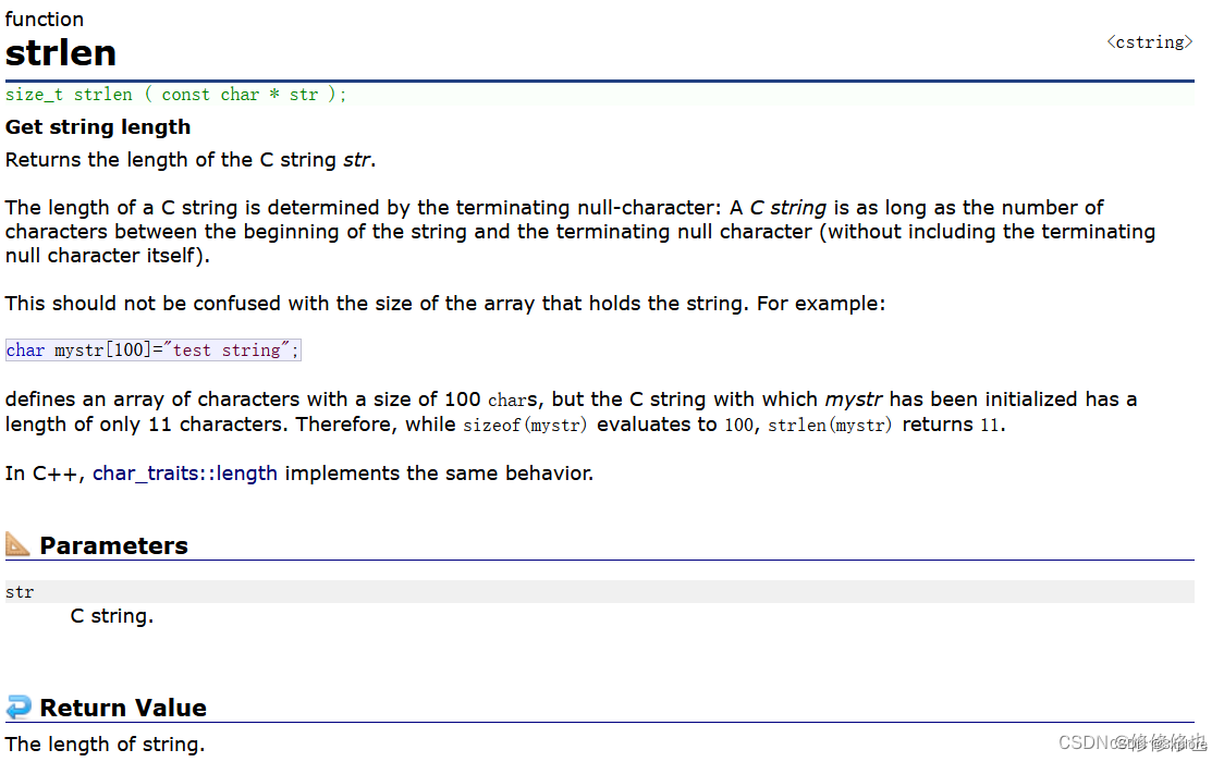 C语言中的strlen函数（利用来求字符串的长度）_stelen-CSDN博客