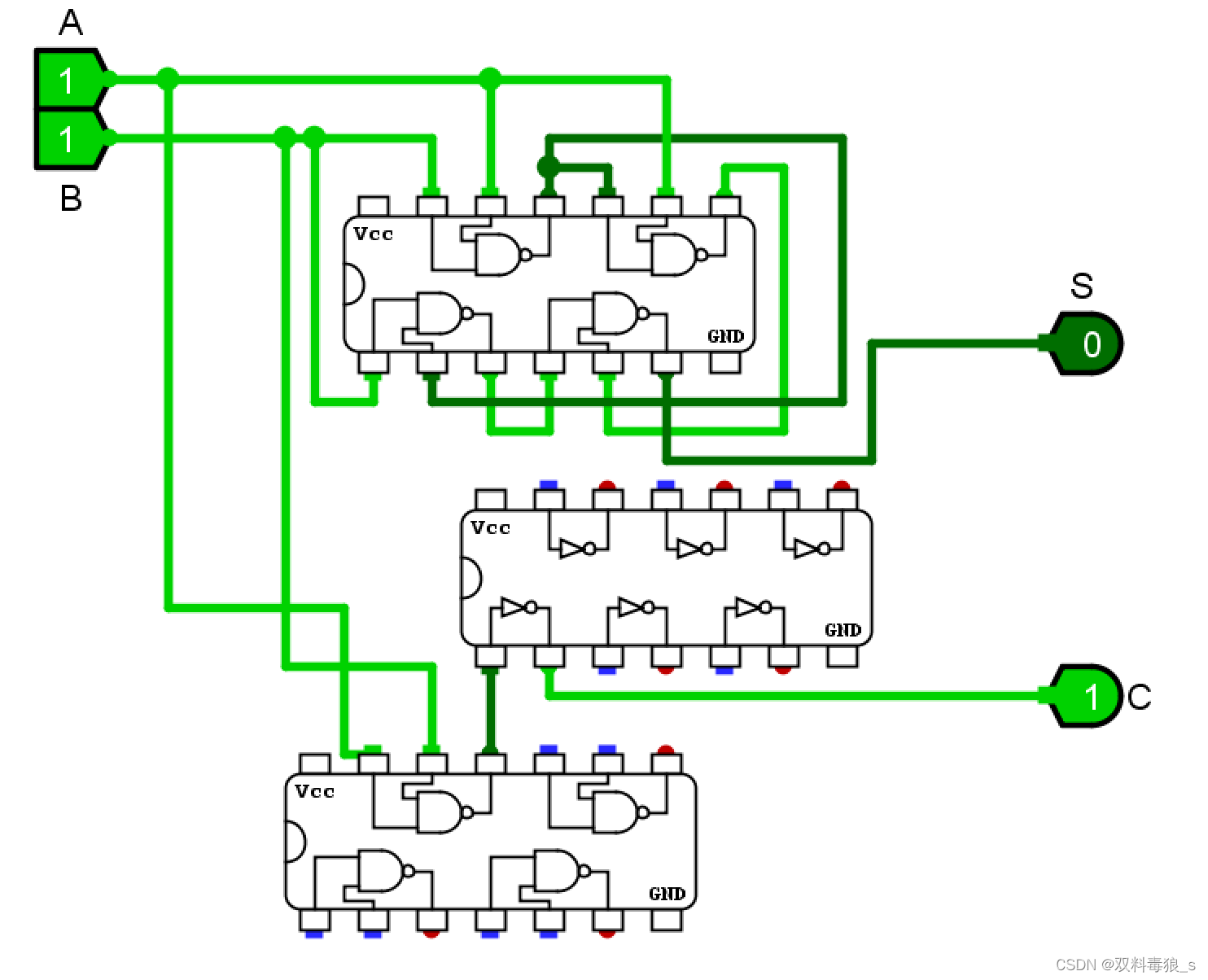 【实验三】 组合逻辑电路的分析与设计_74ls00与74ls04组合逻辑电路-CSDN博客