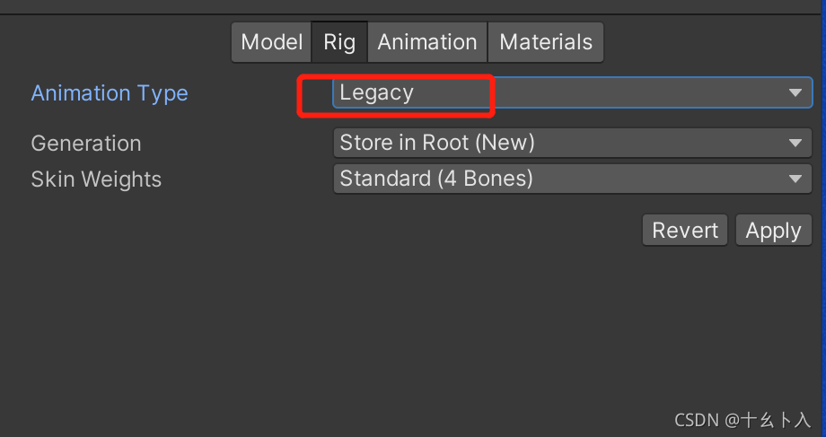 Unity3d解决Fbx动画不可用:The AnimationClip ‘xxx‘ used by the Animation component ‘xxx‘ must be marked ...