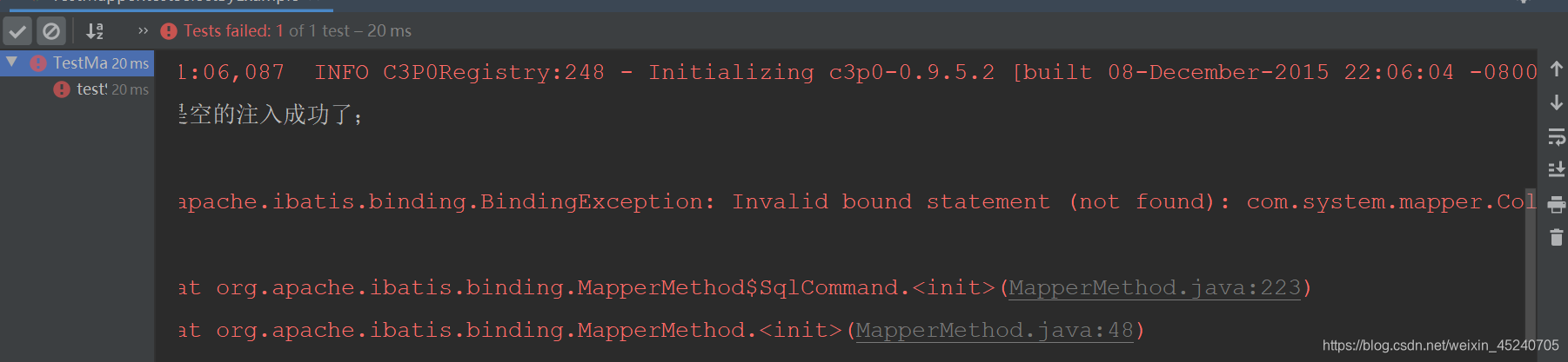 解决org.apache.ibatis.binding.BindingException: Invalid bound statement (not found)问题_项目使用easy-es ...