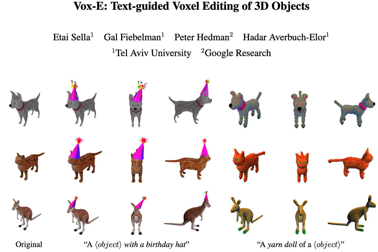 Vox-E: Text-guided Voxel Editing of 3D Objects（3D目标的文本引导体素编辑）-CSDN博客
