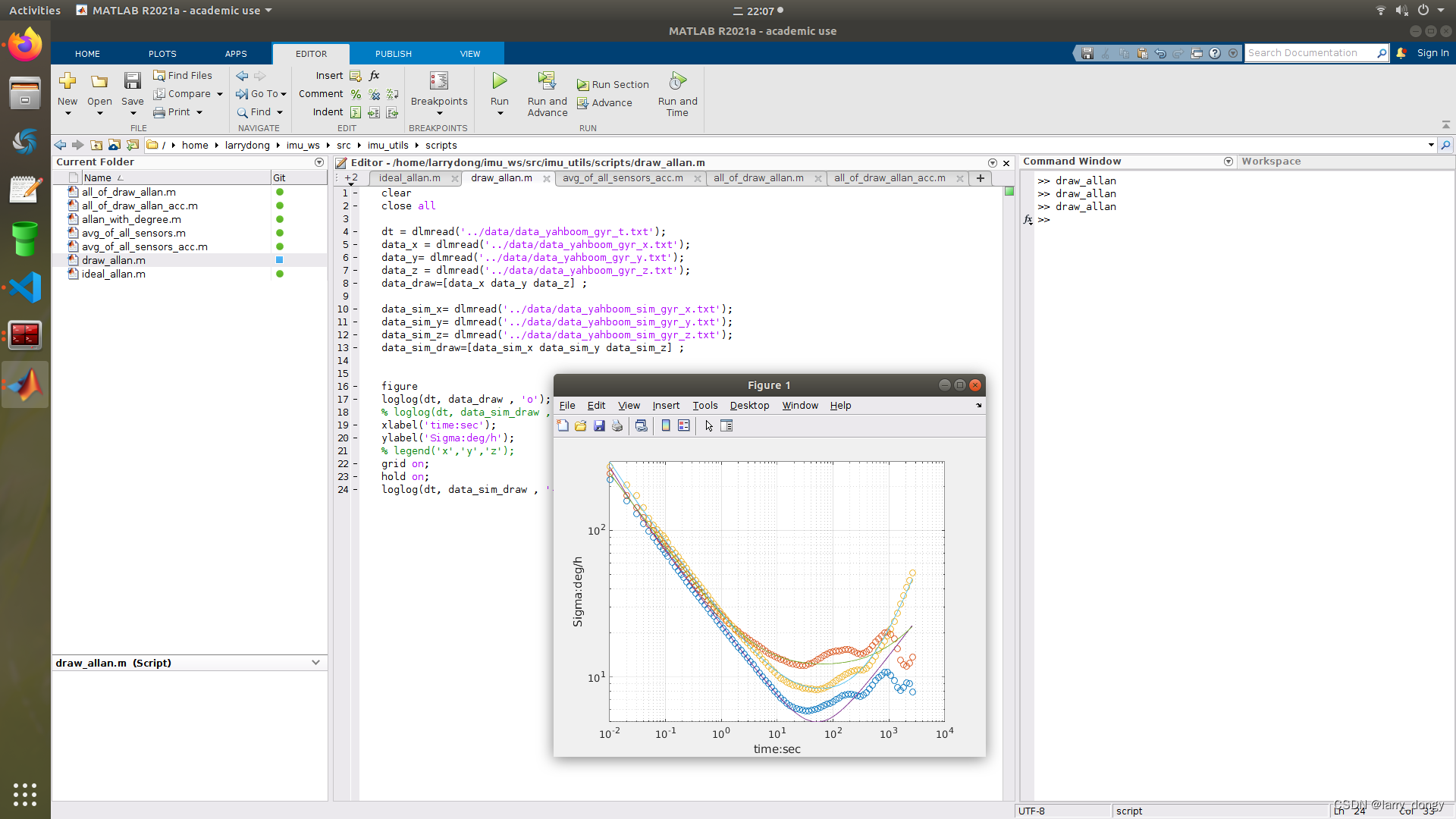 【学习记录】IMU内参标定：Allan方差与代码_allen方差模型代码-CSDN博客