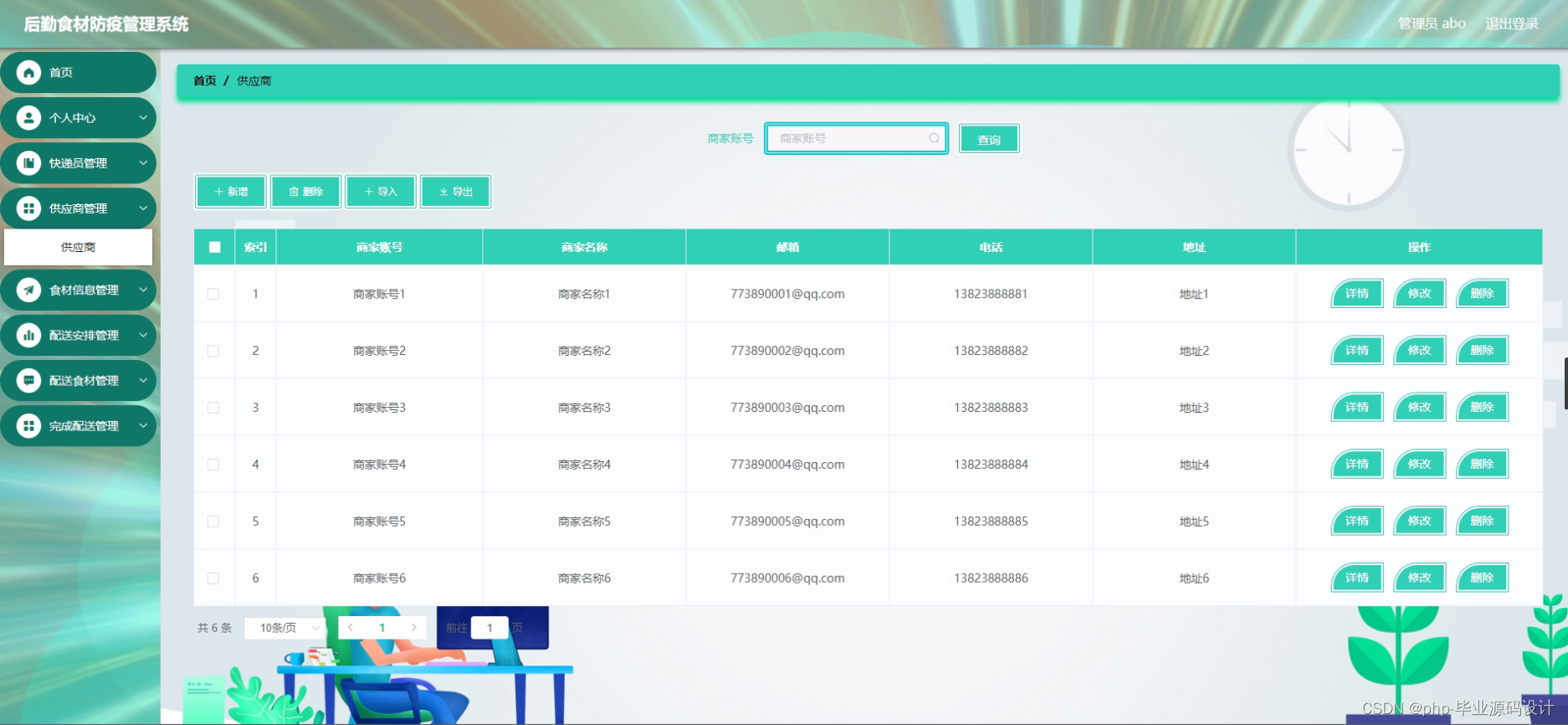 springboot/java/php/node/python后勤食材防疫管理系统【计算机毕设】-CSDN博客