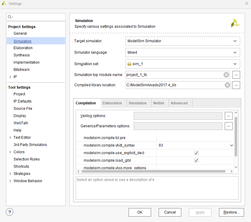 Vivado调用Modelsim仿真-CSDN博客