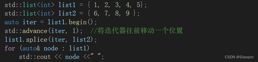 std::list中splice成员函数的用法_std::list splice-CSDN博客