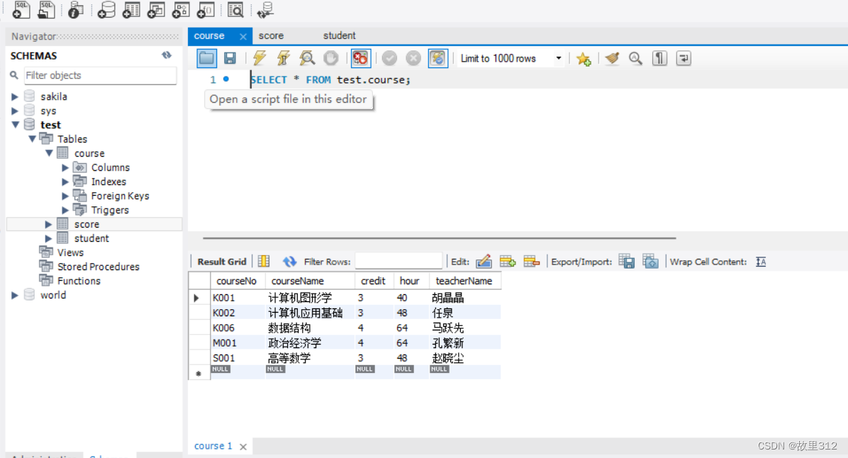 使用sql命令在学生作业管理数据库中建立学生表、课程表和学生成绩表,在实验报告中给出sql代码。sql数据库期末大作业学生表 Csdn博客