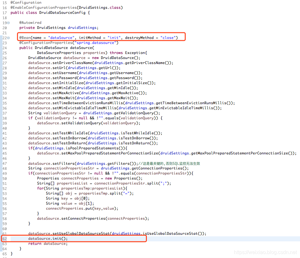 Springboot Druid配置datasource启动初始化数据库连接springboot 启动未执行druiddatasource Csdn博客 