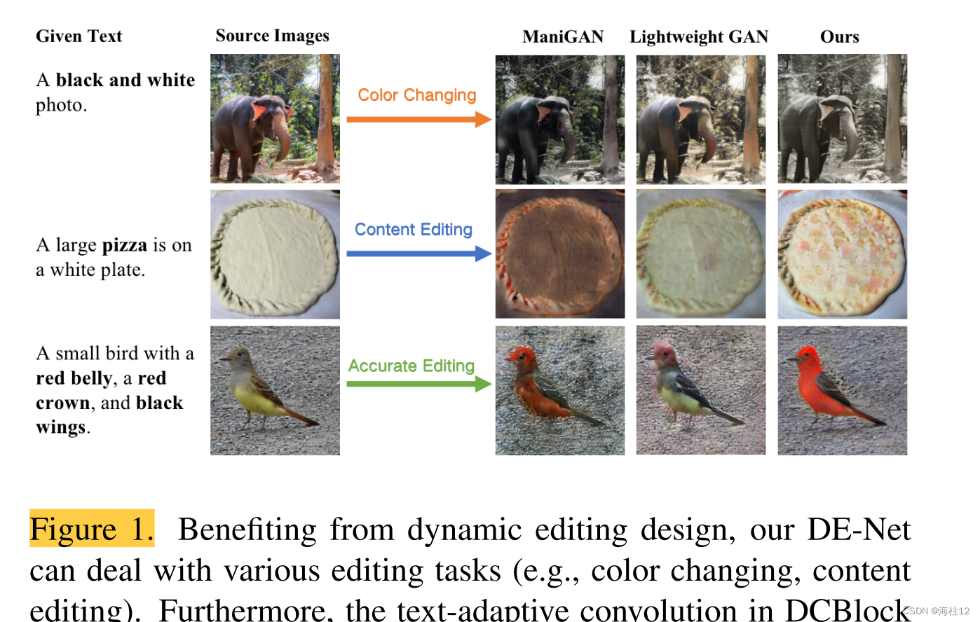 DE-Net: Dynamic Text-guided Image Editing Adversarial Networks(DE-Net: 动态文本引导图像编辑对抗网络)-CSDN博客