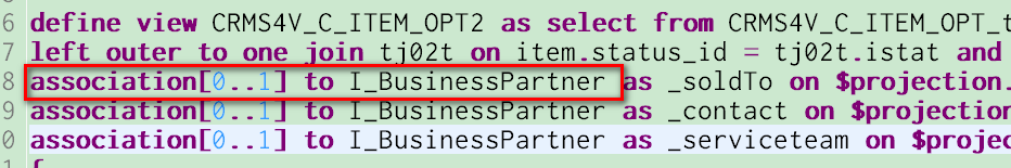 SAP CDS view里的association会被编译成LEFT OUTER MANY TO ONE JOIN_left outer to ...