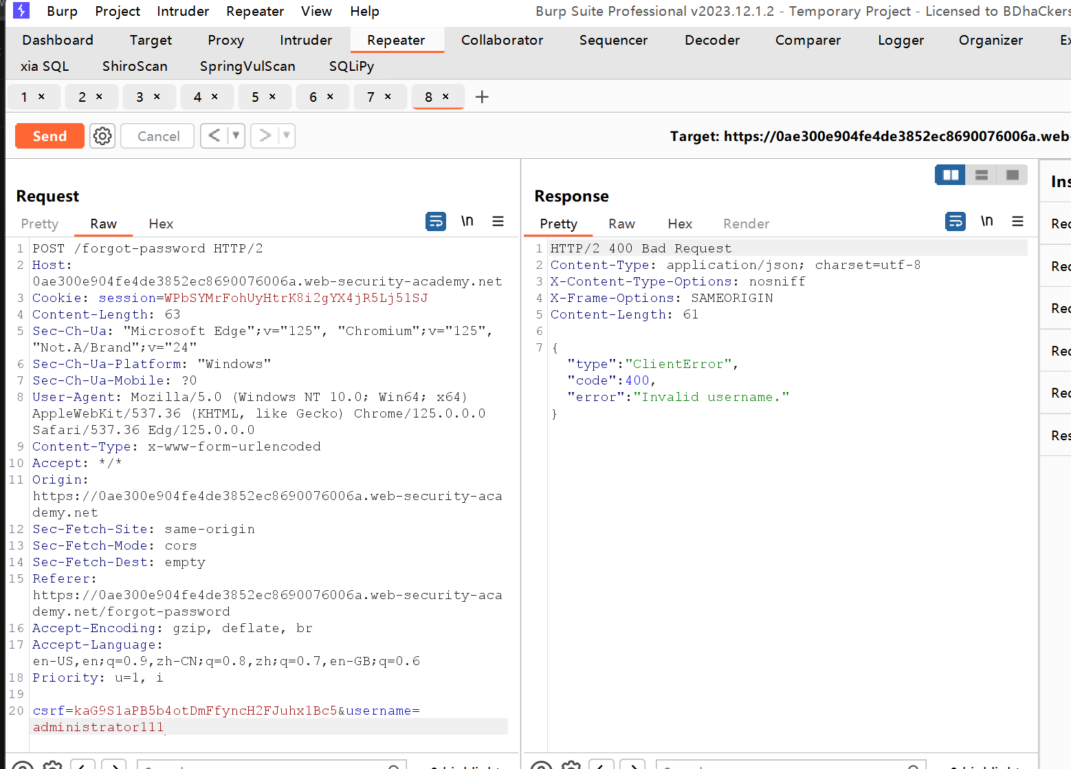 Lab_ Exploiting server-side parameter pollution in a query string_实验室：利用查询字符串中的服务器端参数污染_lab ...