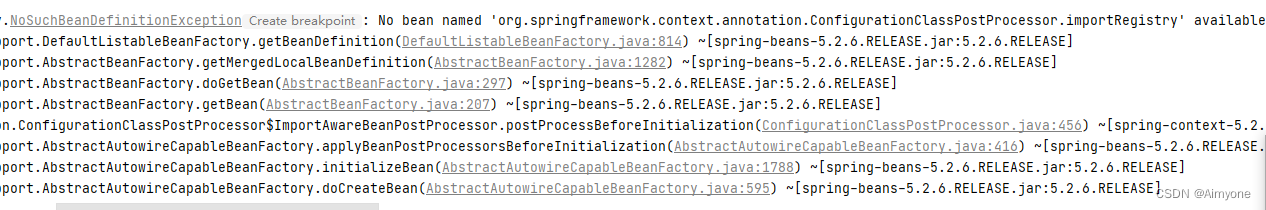 No bean named ‘org.springframework.context.annotation.ConfigurationClassPostProcessor ...
