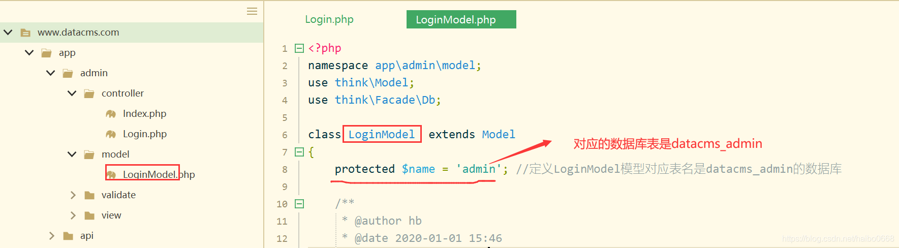 tp6 模型Model命名规则与数据库表名的对应关系(SQLSTATE[42S02]: Base table or view not ...