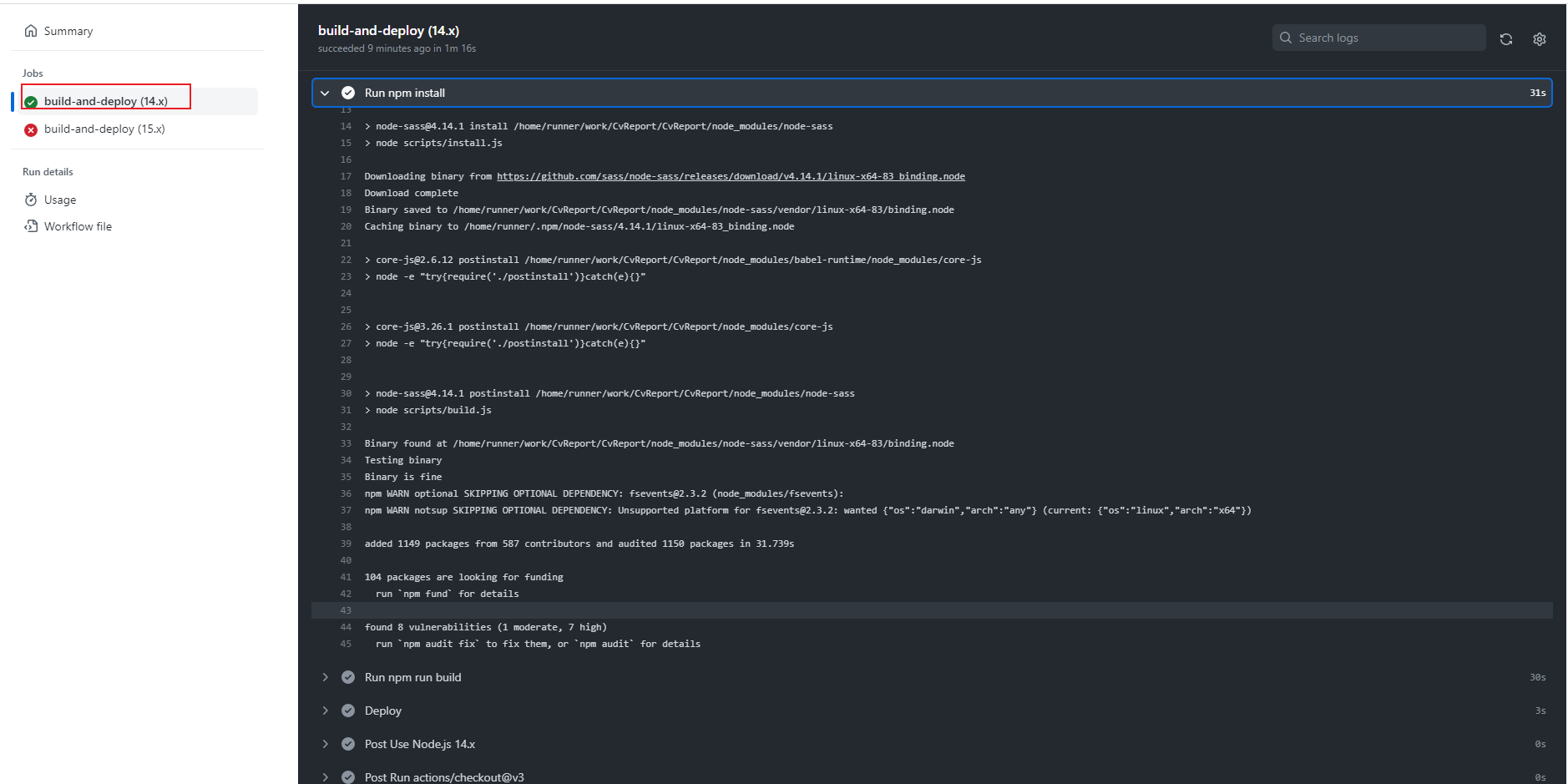 自动化部署npm安装sass是报错，往往是node版本太高导致的_npm版本太高-CSDN博客
