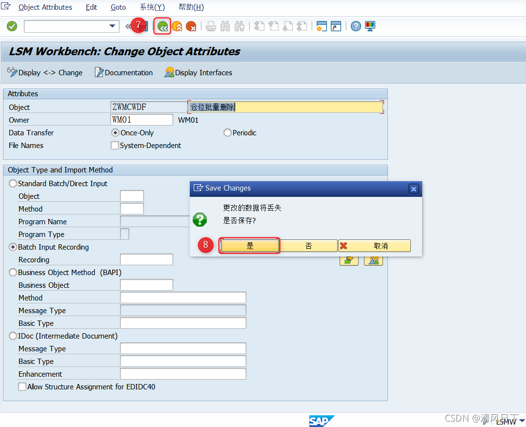 9.1 LSMW程序创建操作手册 第1 2步_sap lsmw操作手册-CSDN博客