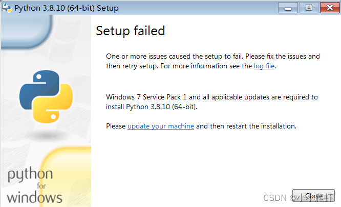 win7安装python3.8.10遇到的问题及解决办法和相关资源_python 3.8.10-CSDN博客