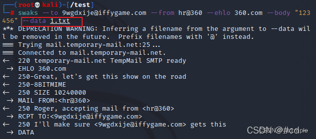 邮件伪造-swaks_swaks伪造邮件-CSDN博客
