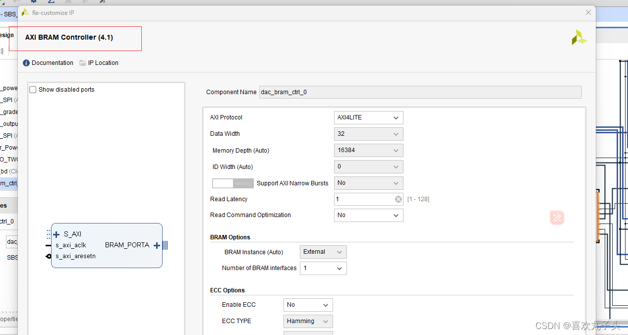 vivado AXI BRAM Controller(4.1) IP核地址变化为4的倍数解决_axi bram controller ip ...