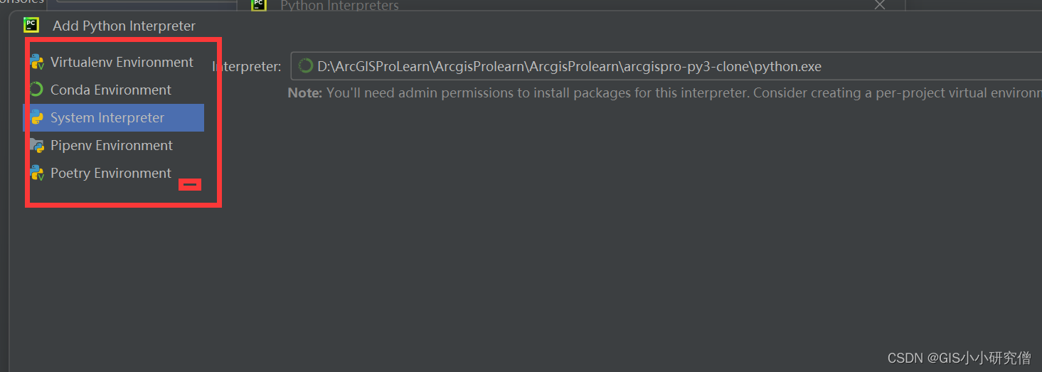 ArcGIS Pro 克隆clone python环境报错，导致Pycharm无法配置arcgis pro的python解释器，提示无法创建虚拟环境_arcgispro3.0 ...
