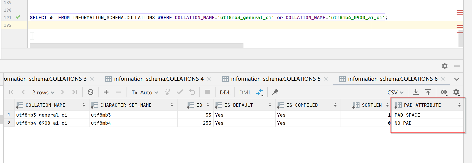 MySQL尾部空格处理与哪些设置有关? 字符集PAD SPACE与NO PAD属性的区别、MySQL字段尾部有空格为什么也能查询出来？-CSDN博客